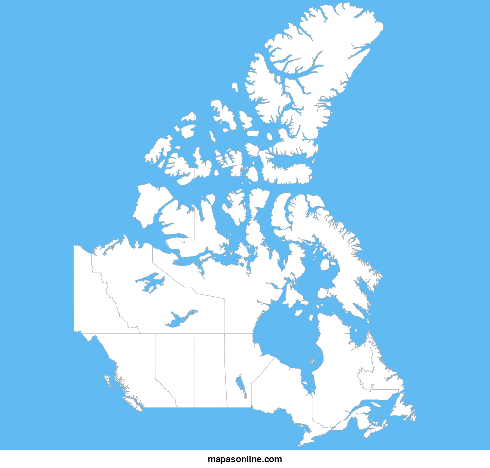 Juego de localizar regiones de Canadá en el mapa